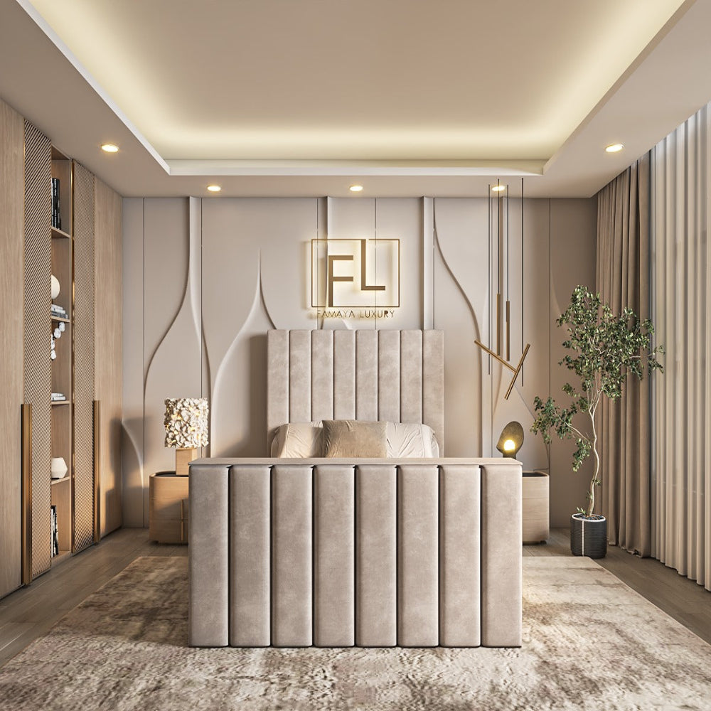 Doha TV Bed Frame | Stylish Contemporary Bed with Footend TV